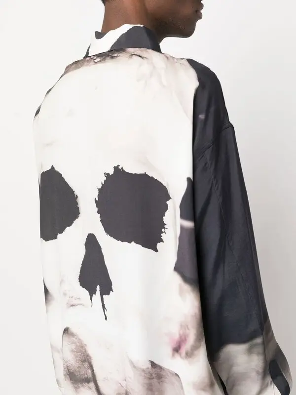 424 Skull-print Long-sleeve Shirt