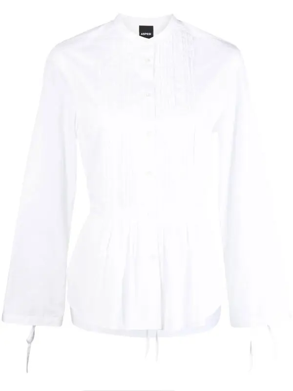 Aspesi Peplum Cotton Shirt - White