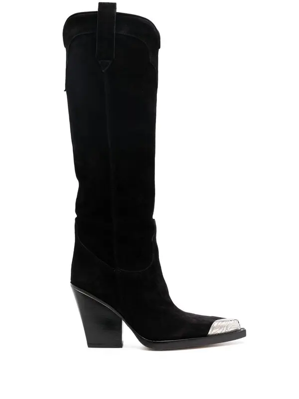 Paris Texas 100mm Suede Knee-length Boots