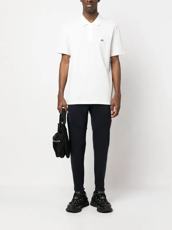 C.P. COMPANY Logo-embroidered Polo Shirt