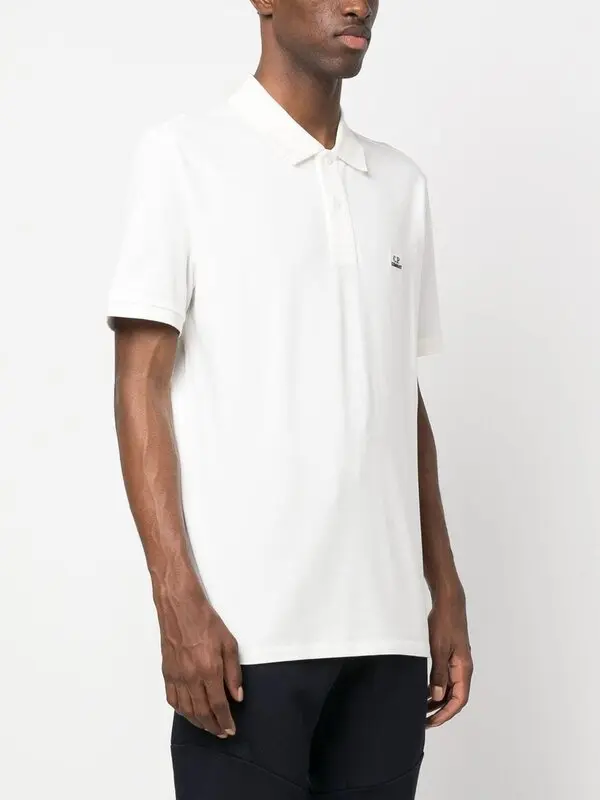 C.P. COMPANY Logo-embroidered Polo Shirt