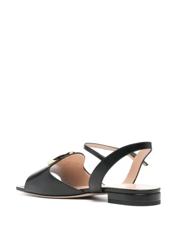 Gucci Interlocking G-logo Leather Sandals
