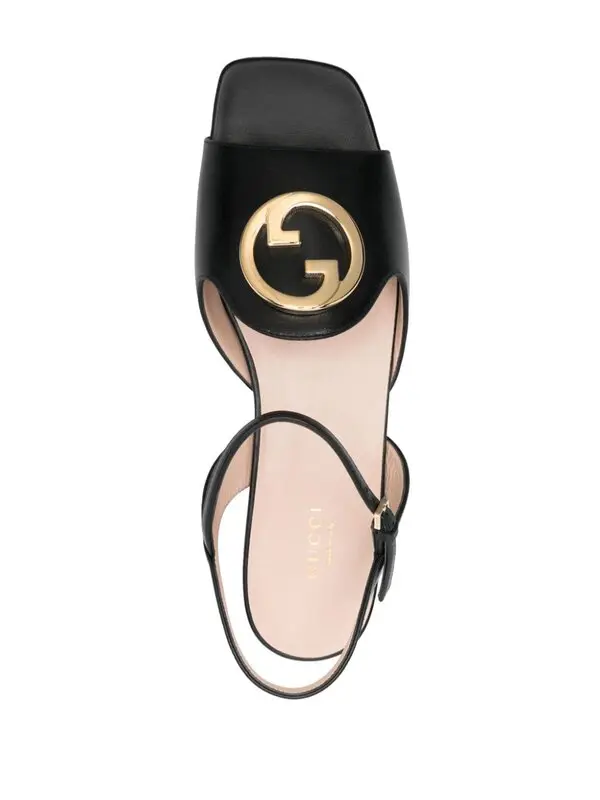 Gucci Interlocking G-logo Leather Sandals