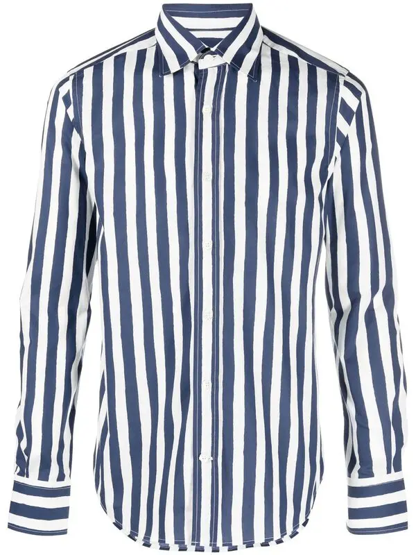 Canali Striped Button-up Shirt