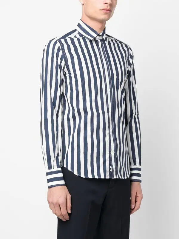 Canali Striped Button-up Shirt