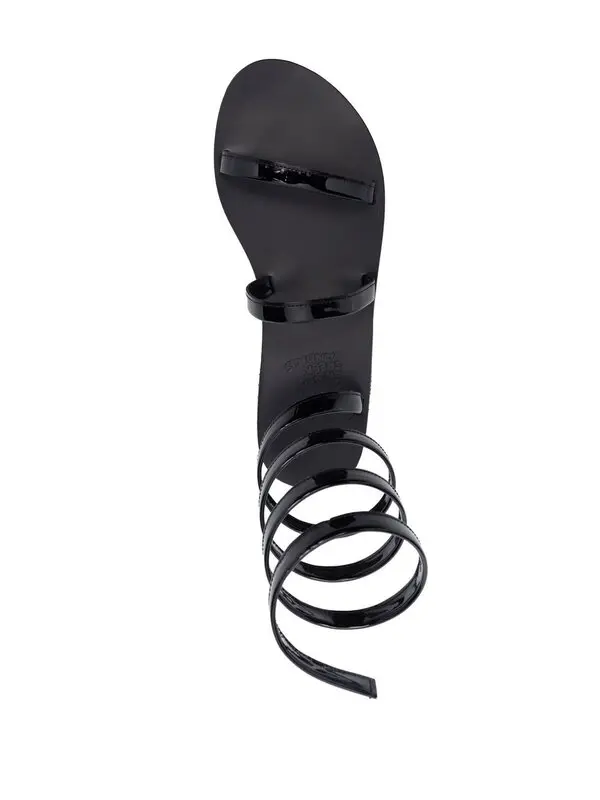 ANCIENT GREEK SANDALS Ofis Wraparound-ankle Sandals - Black