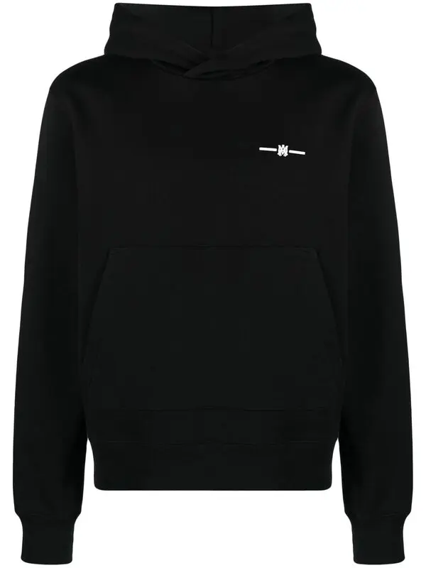 Amiri Logo-print Cotton Hoodie - Black