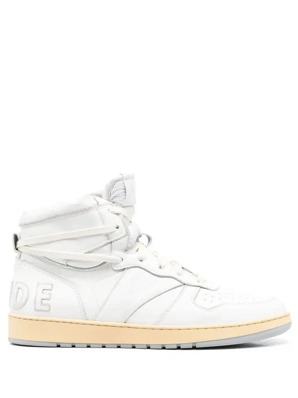 Rhude Logo Patch Hi-top Sneakers