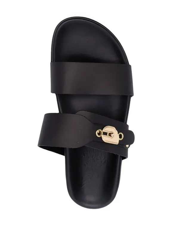 ANCIENT GREEK SANDALS Latria Double-strap Sandals - Black