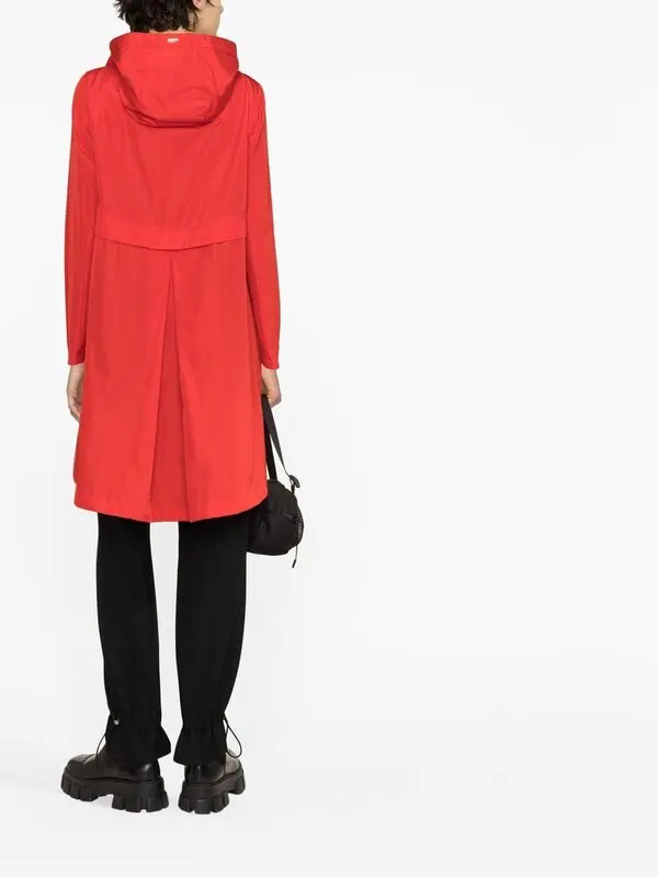 Herno Techno Taffeta Drawstring-hood Parka - Red