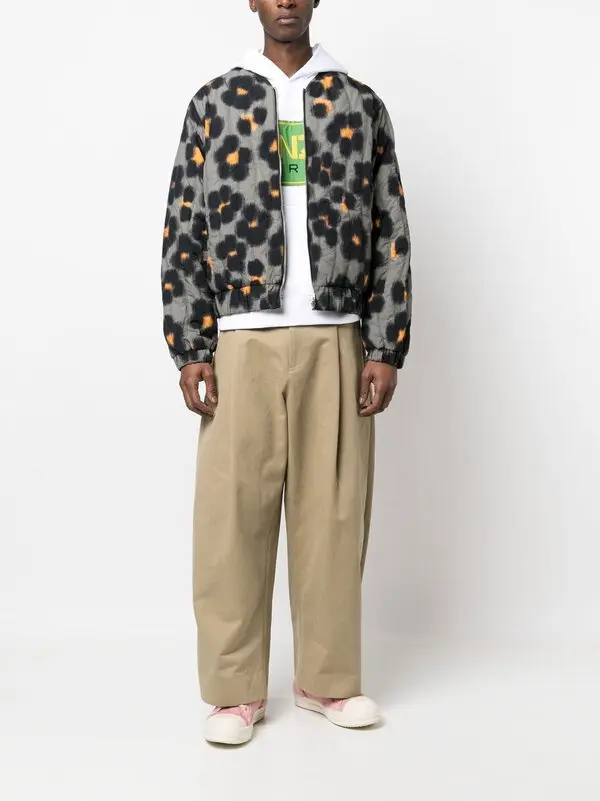Kenzo Hana Leopard Reversible Bomber Jacket