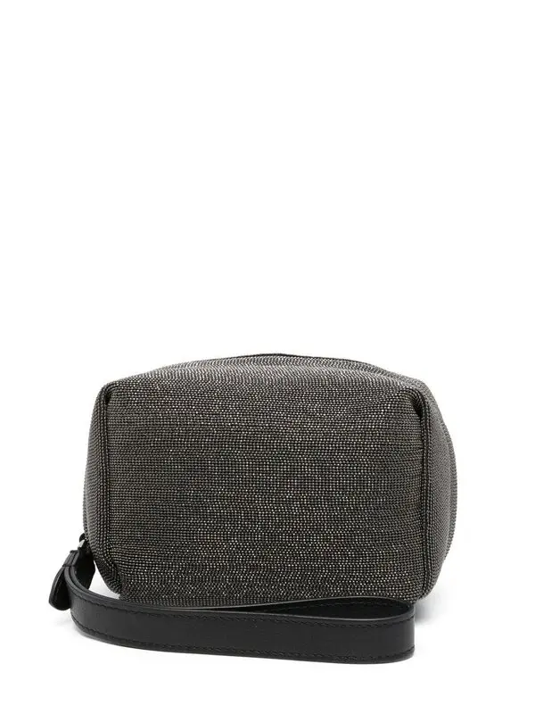 Brunello Cucinelli Precious Monili-embellished Clutch Bag - Black