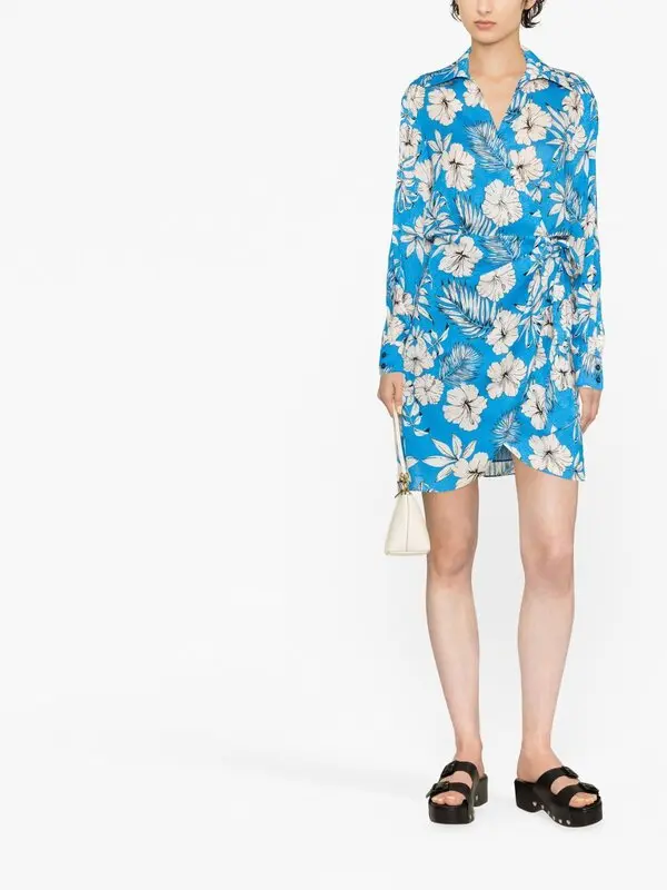 Pinko Floral-print Wrap Dress