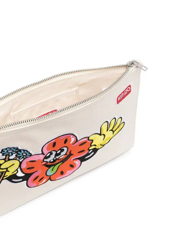 Kenzo Motif-embroidered Clutch