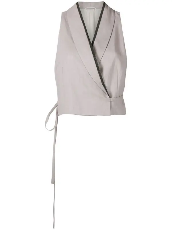 Brunello Cucinelli Silk-linen Gilet Jacket