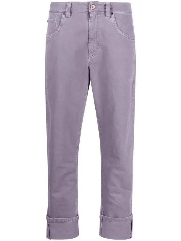 Brunello Cucinelli Turn-up Cuffs Jeans - Purple