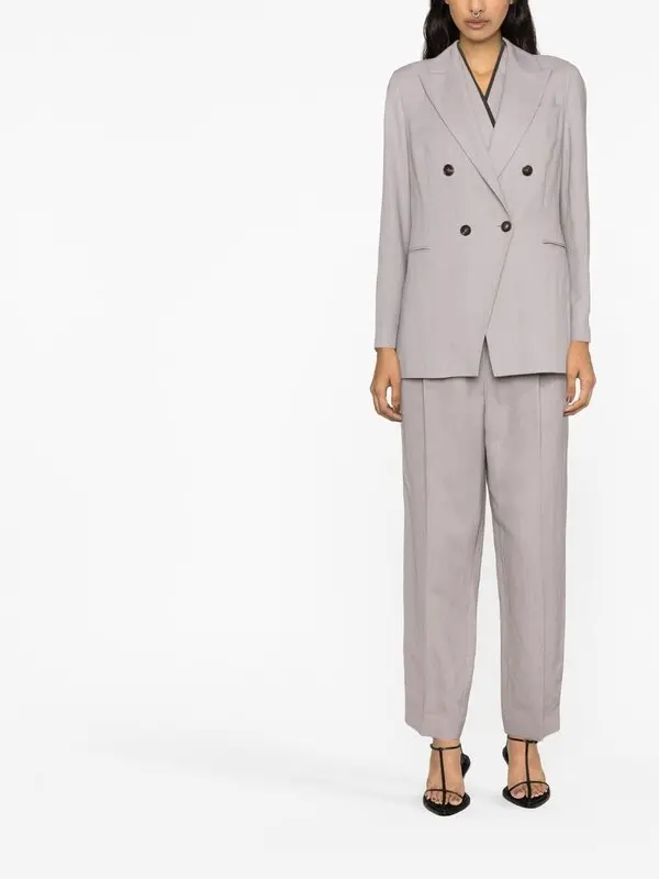 Brunello Cucinelli Double-breasted Woven Suit Jacket