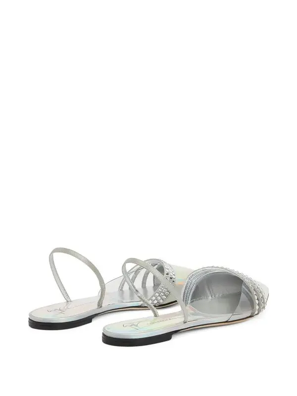 GIUSEPPE ZANOTTI Claralie Slingback Sandals - Silver