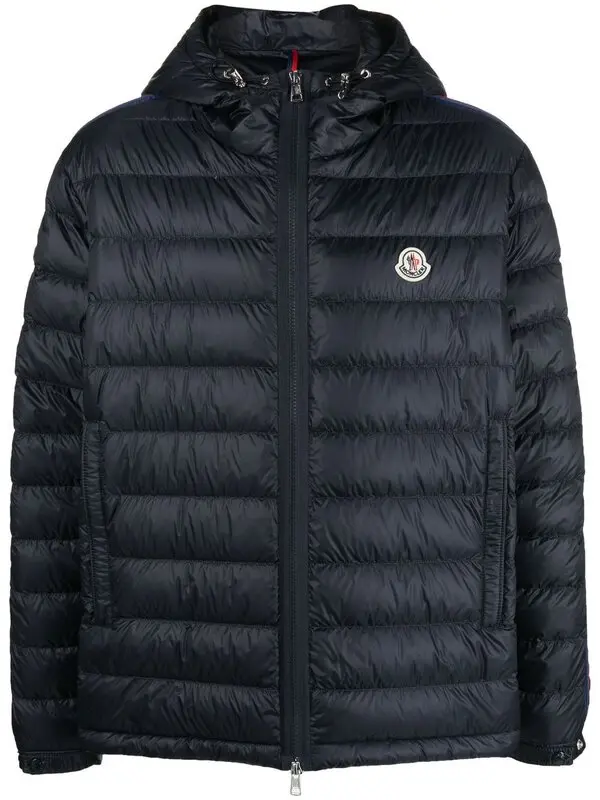 Moncler Agout Logo-patch Puffer Jacket - Blue