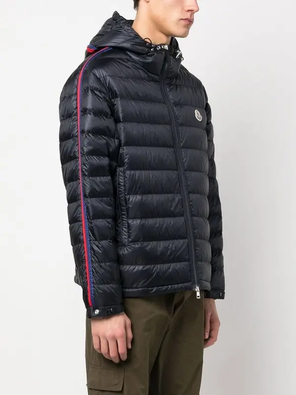 Moncler Agout Logo-patch Puffer Jacket - Blue