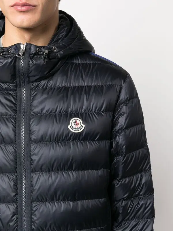 Moncler Agout Logo-patch Puffer Jacket - Blue
