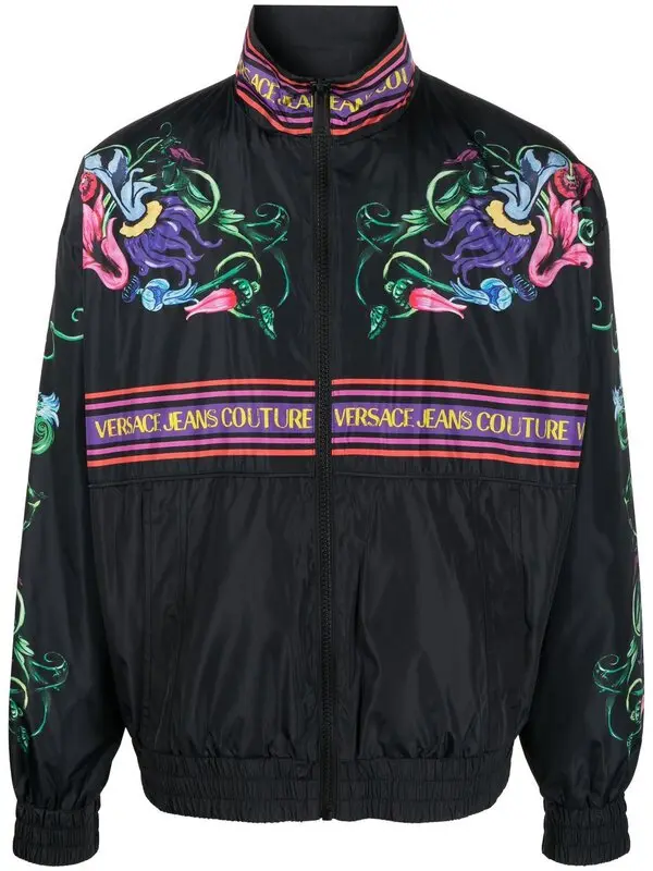 Versace Floral Graphic Print Jacket