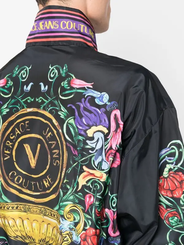 Versace Floral Graphic Print Jacket