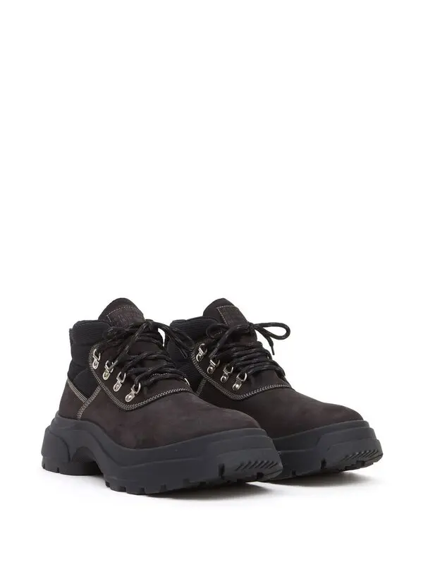 Maison Margiela Alex Leather Hiking Boots In Black - 62% Off