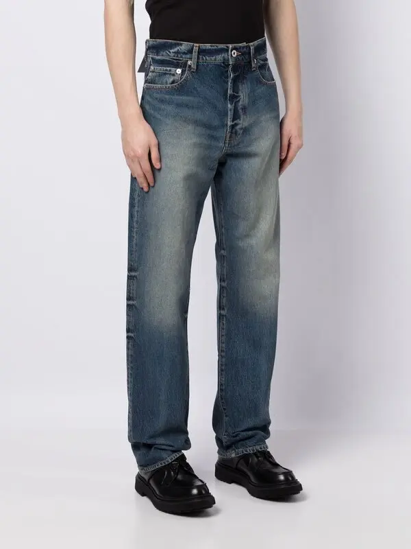 Kenzo Stonewashed Straight-leg Jeans