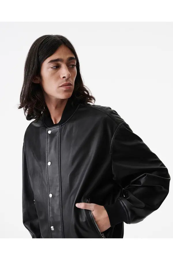 IRO PARIS Obra Leather Bomber Jacket