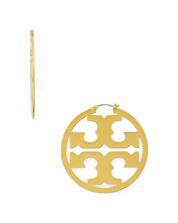 Tory Burch Miller Hoop Earrings - Gold