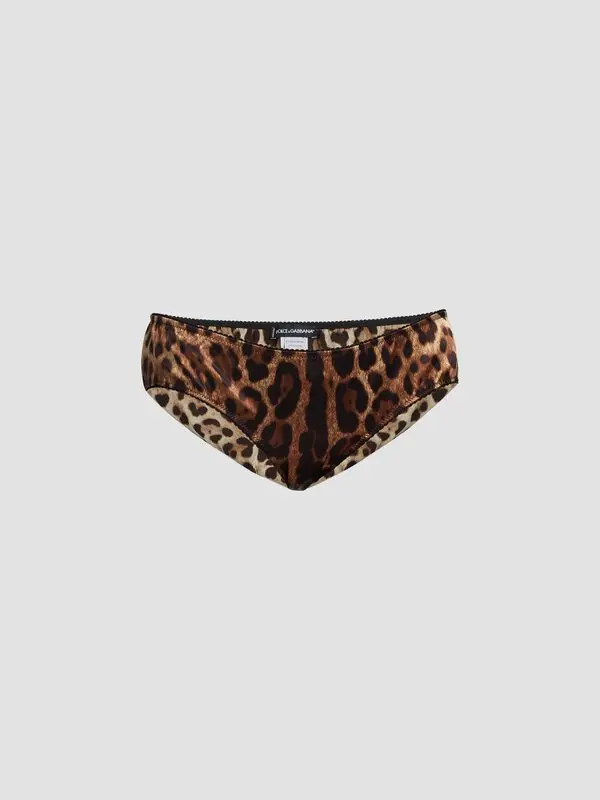 Dolce & Gabbana Leopard Silk Hipster Brief