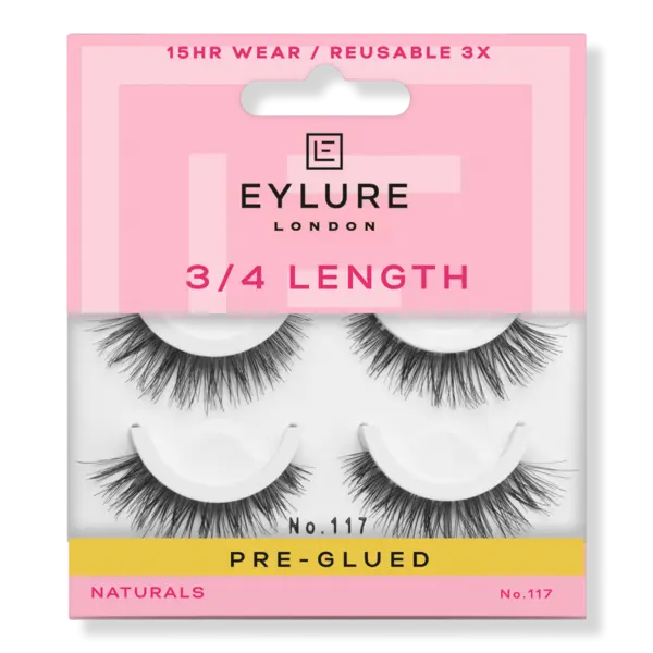 EYLURE Pre-glued Light & Wispy No. 117 Eyelashes Twin Pack - One-color
