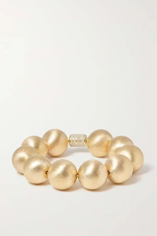 Lauren Rubinski 14-karat Beaded Bracelet