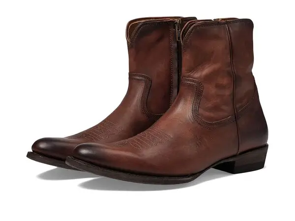 THE FRYE COMPANY Austin Zip Up Boots - Tan