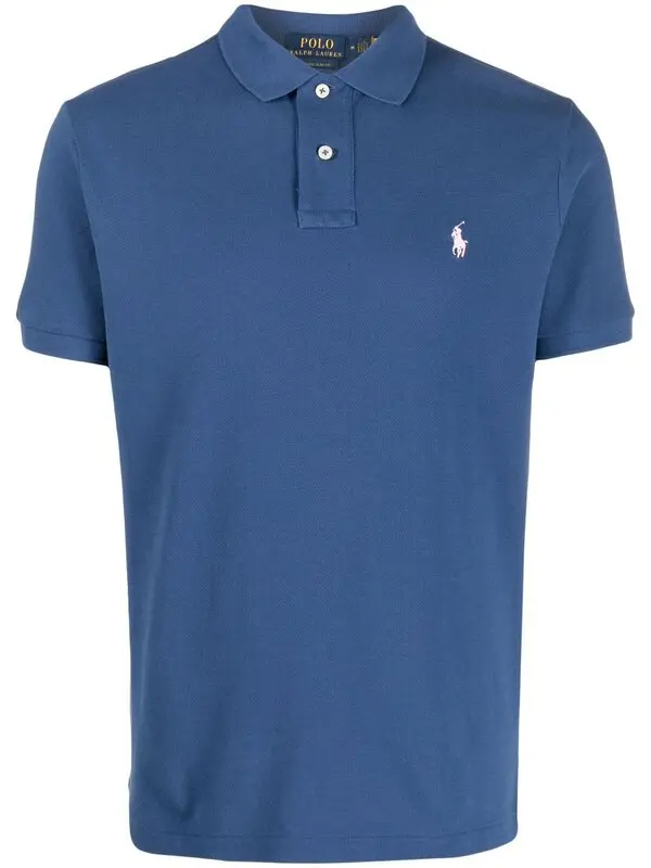 Polo Ralph Lauren Logo-embroidered Short-sleeved Polo Shirt - Blue