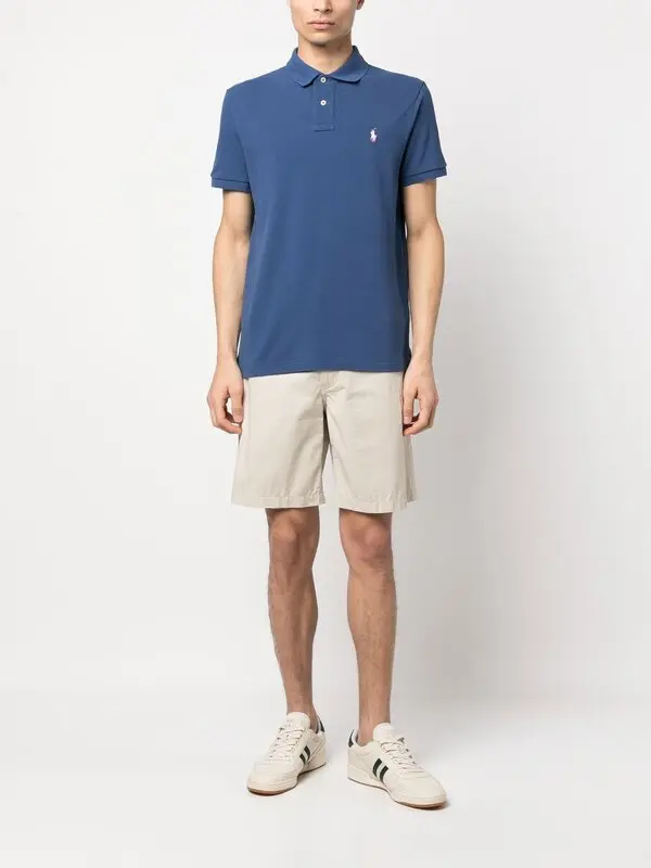 Polo Ralph Lauren Logo-embroidered Short-sleeved Polo Shirt - Blue