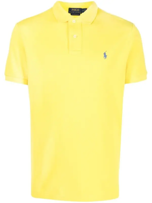 Polo Ralph Lauren Logo Embroidered Short Sleeve Polo Shirt - Yellow
