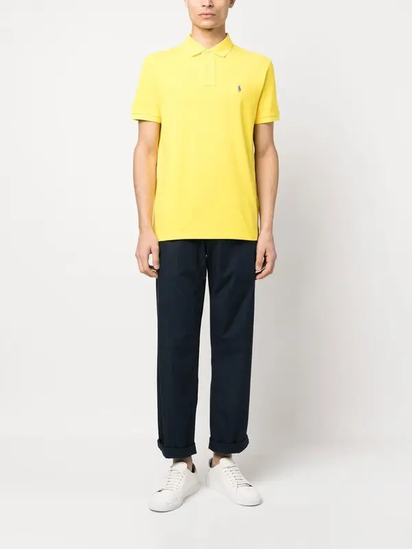 Polo Ralph Lauren Logo Embroidered Short Sleeve Polo Shirt - Yellow