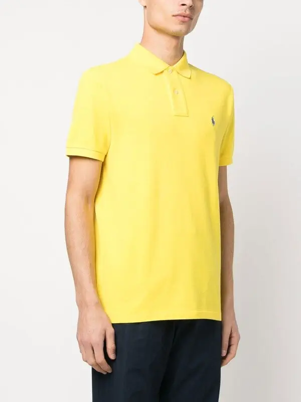 Polo Ralph Lauren Logo Embroidered Short Sleeve Polo Shirt - Yellow