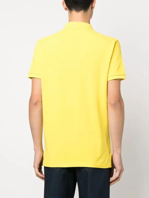 Polo Ralph Lauren Logo Embroidered Short Sleeve Polo Shirt - Yellow