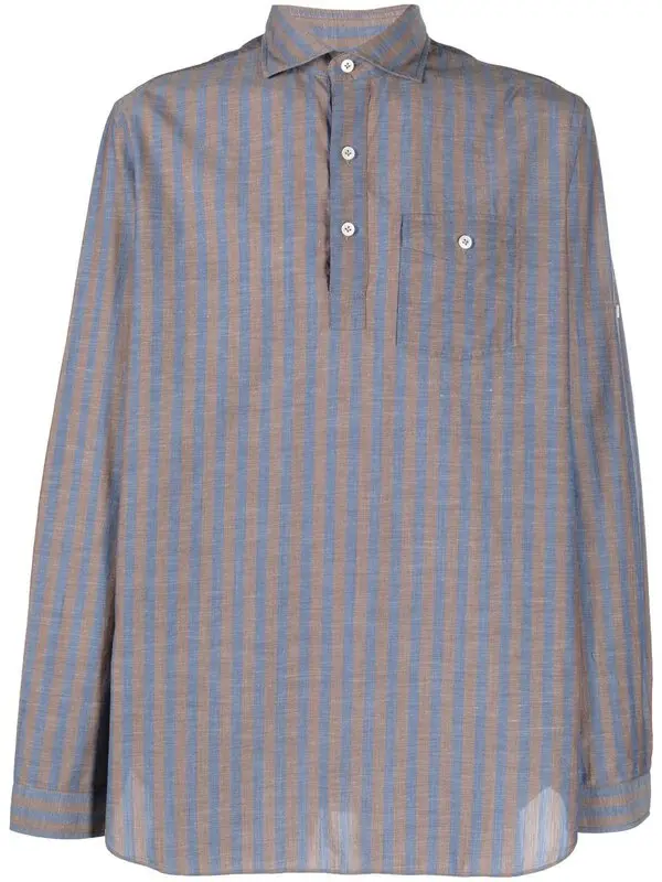 LARDINI Striped Cotton Shirt