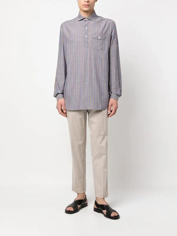 LARDINI Striped Cotton Shirt