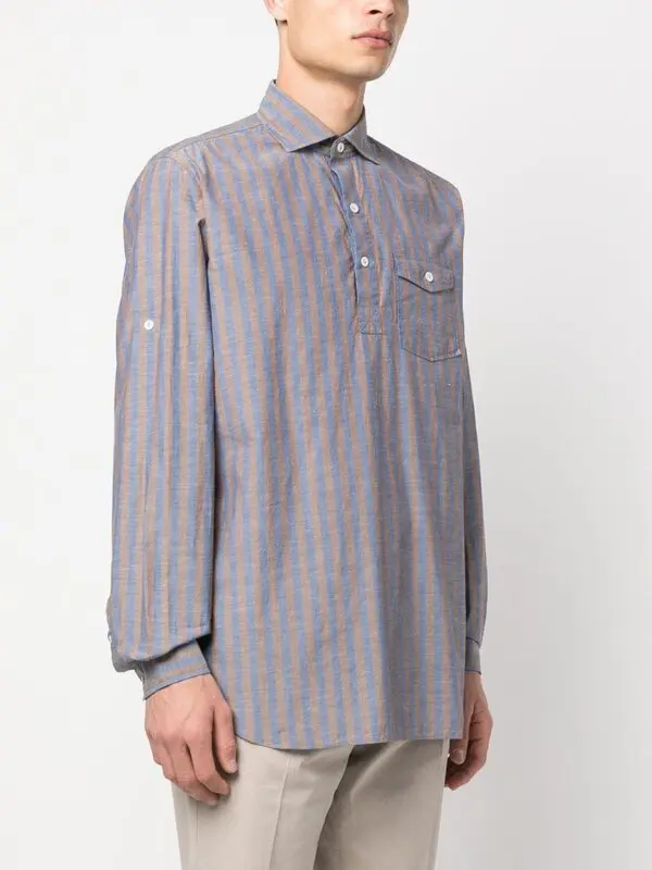 LARDINI Striped Cotton Shirt