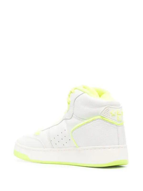 Saint Laurent Two-tone High-top Sneakers - White
