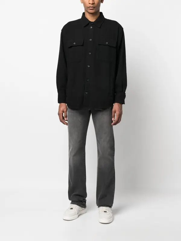 BILLIONAIRE Logo-embroidered Straight-leg Jeans - Grey