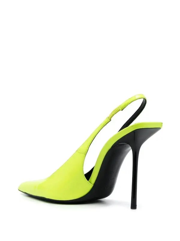 Saint Laurent Kiss 115mm Slingback Pumps - Green