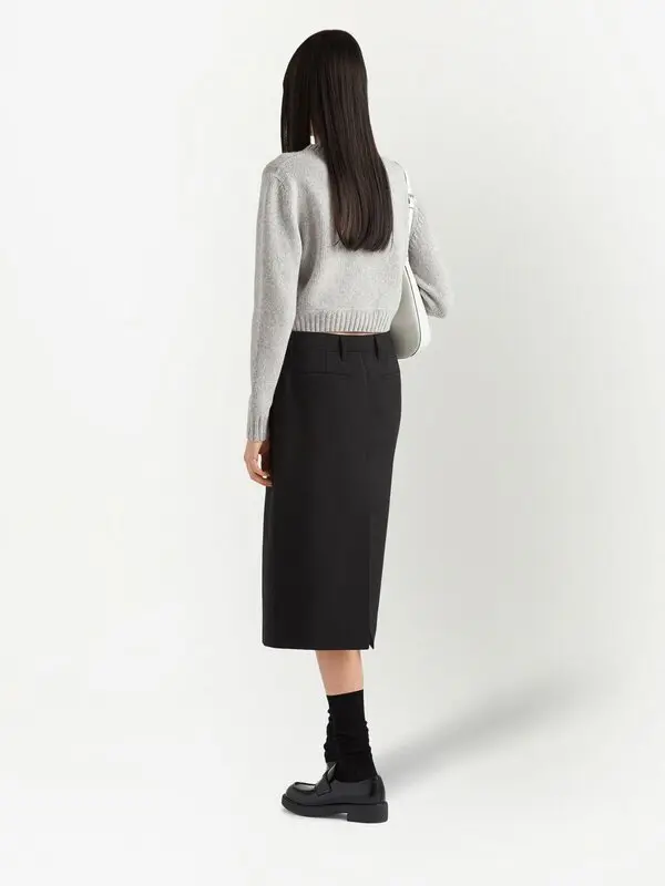 Prada Wool And Cashmere Crew Neck Sweater