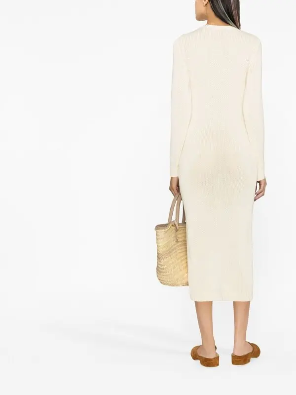 Zimmermann High Tide Lace-up Knitted Dress - Neutrals