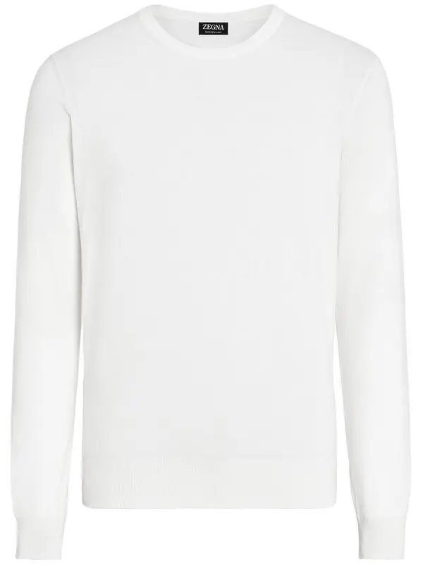 Zegna Cashseta Crew-neck Jumper - White